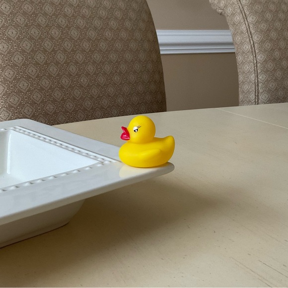 Hand Crafted | Accents | Little Yellow Rubber Ducky Platter Decoration ...